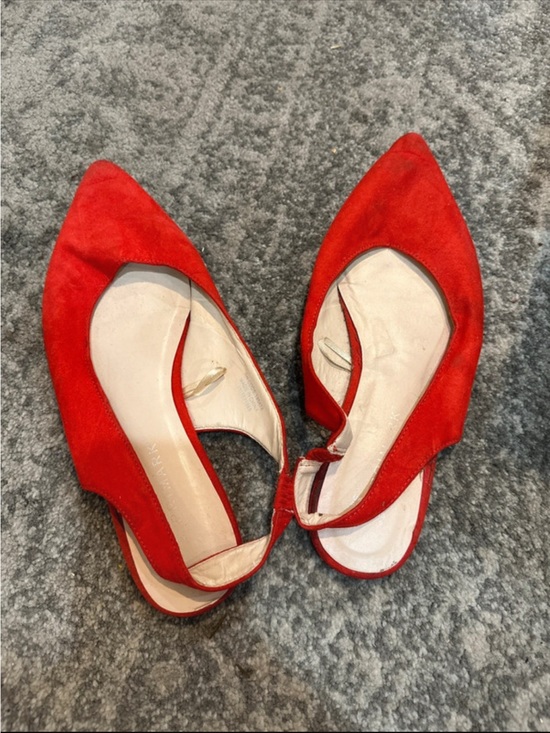 Primark | Shoes | Primark Red Pointed Toe Slingback Flats | Poshmark